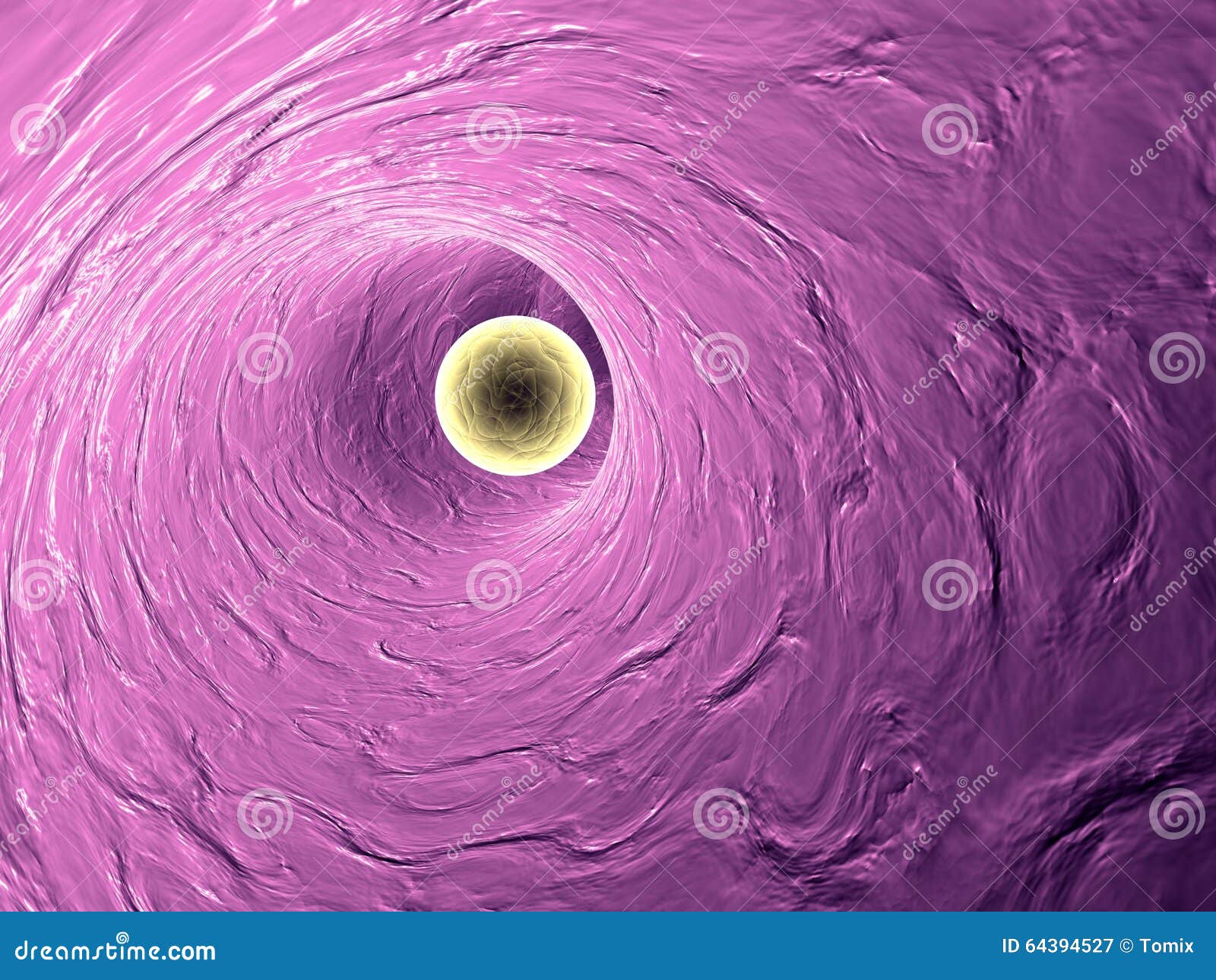 Yellow Cell - 3D Illustration Stock Illustration - Illustration of ...