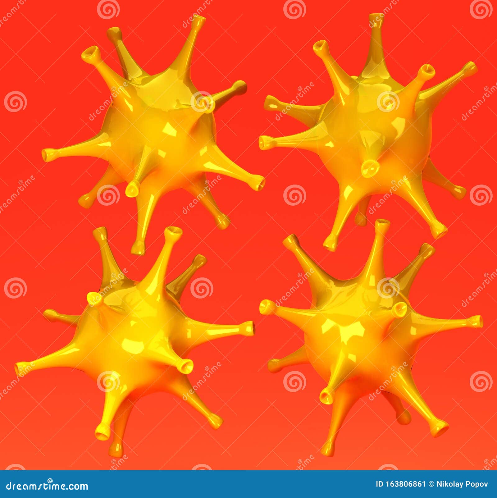 Yellow cells bacteria stock illustration. Illustration of genetic ...