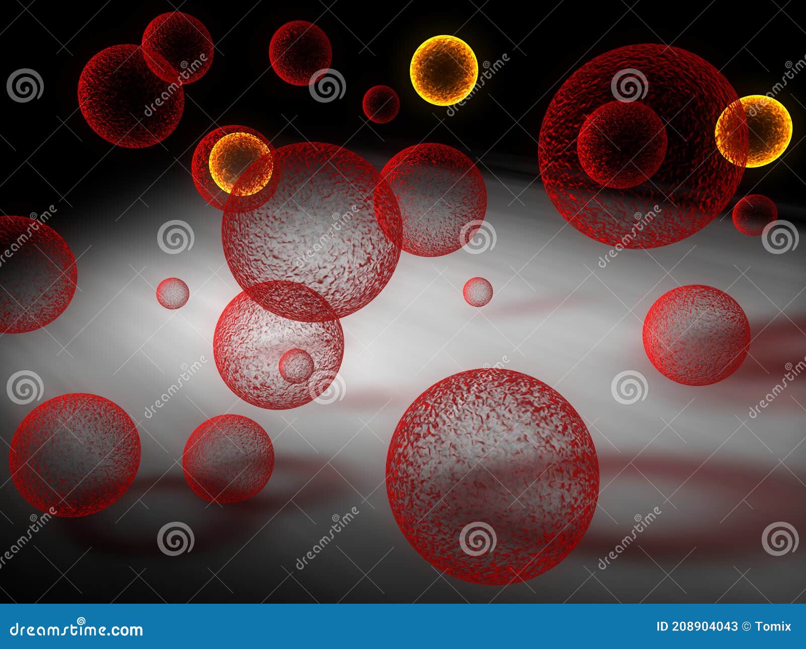 Yellow Cells Disgurb Red Cells Stock Illustration - Illustration of ...