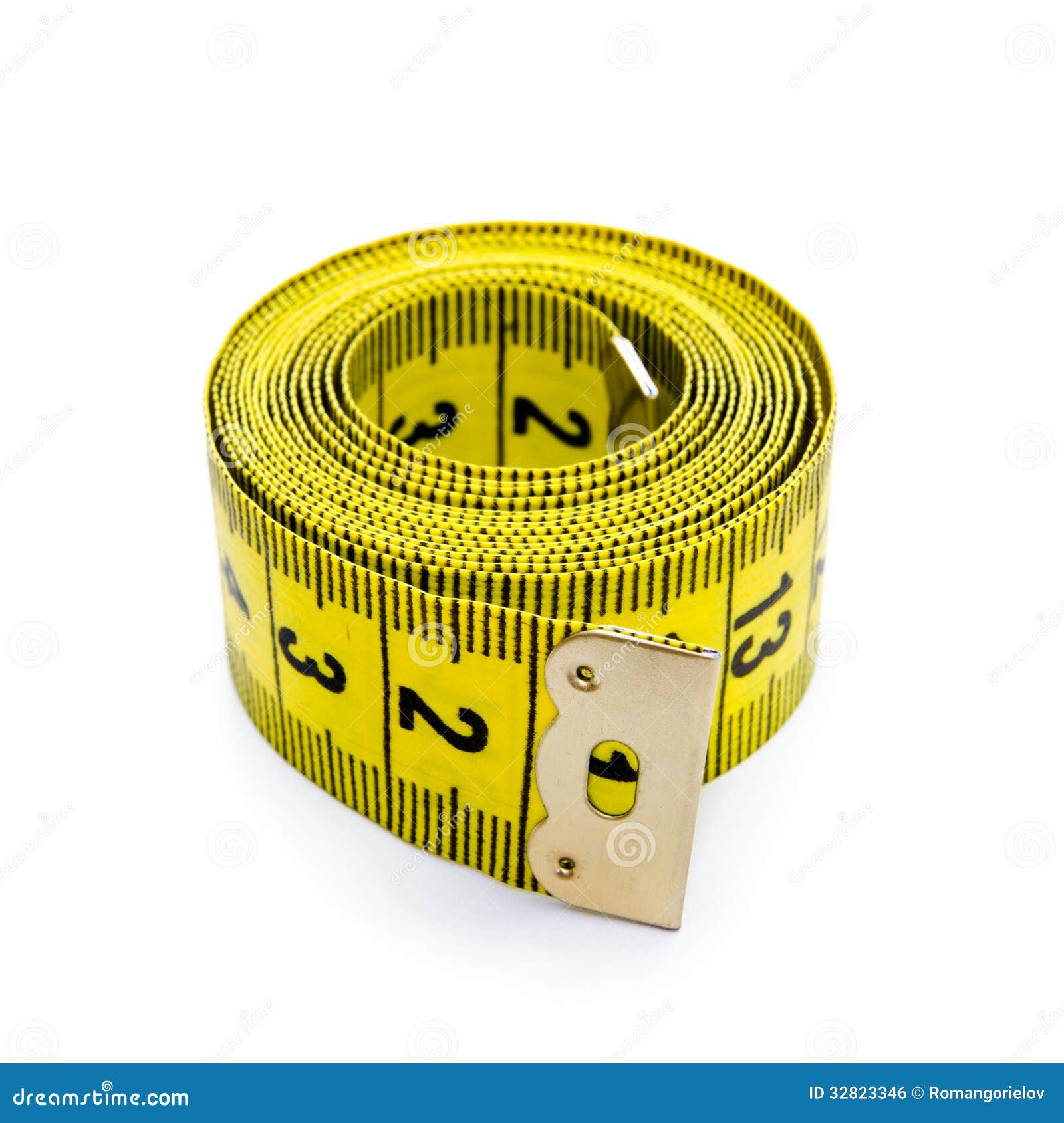 Yellow centimeter stock photo. Image of rolled, white - 32823346
