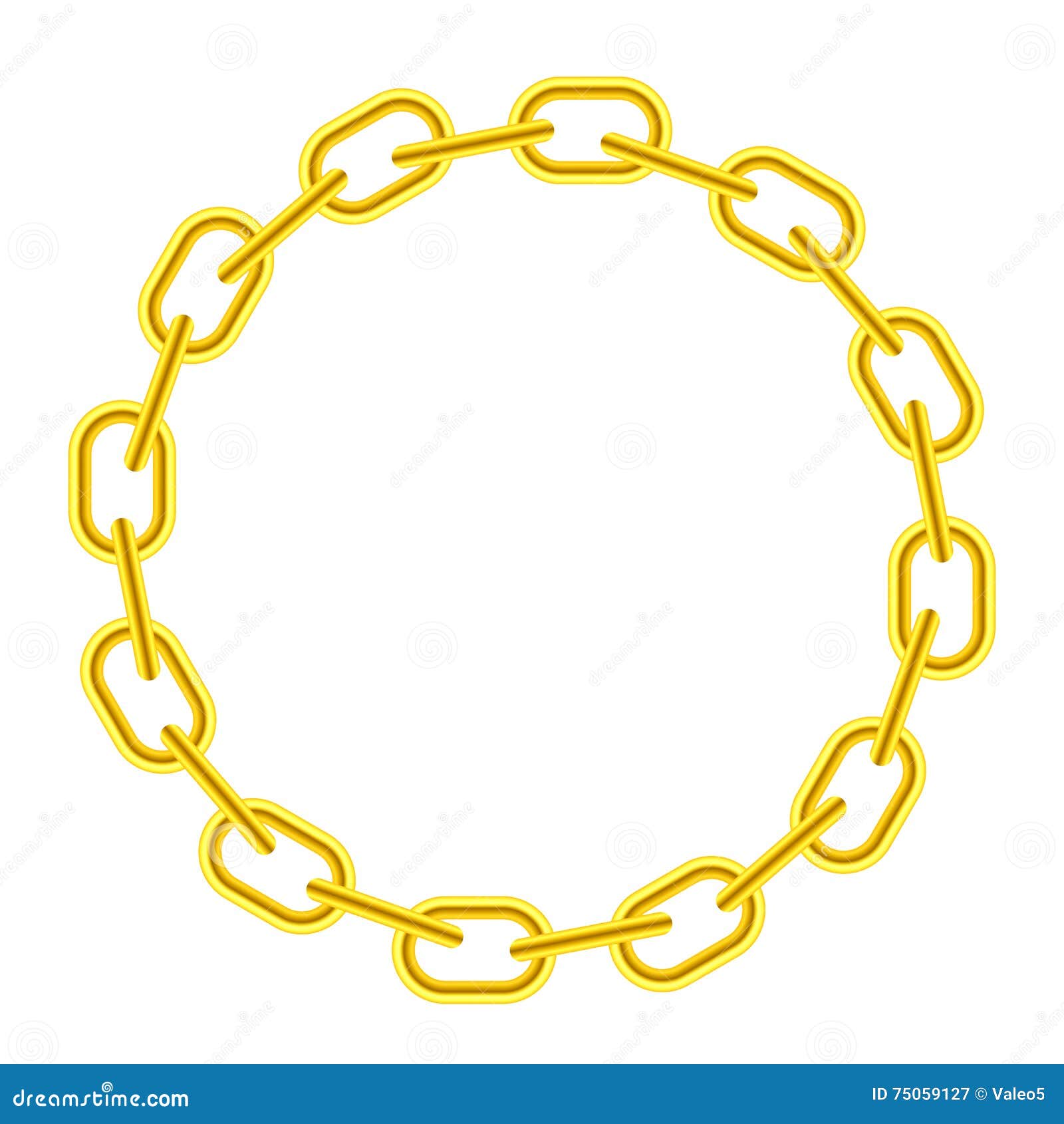Yellow Chain Round Frame stock vector. Illustration of industrial ...