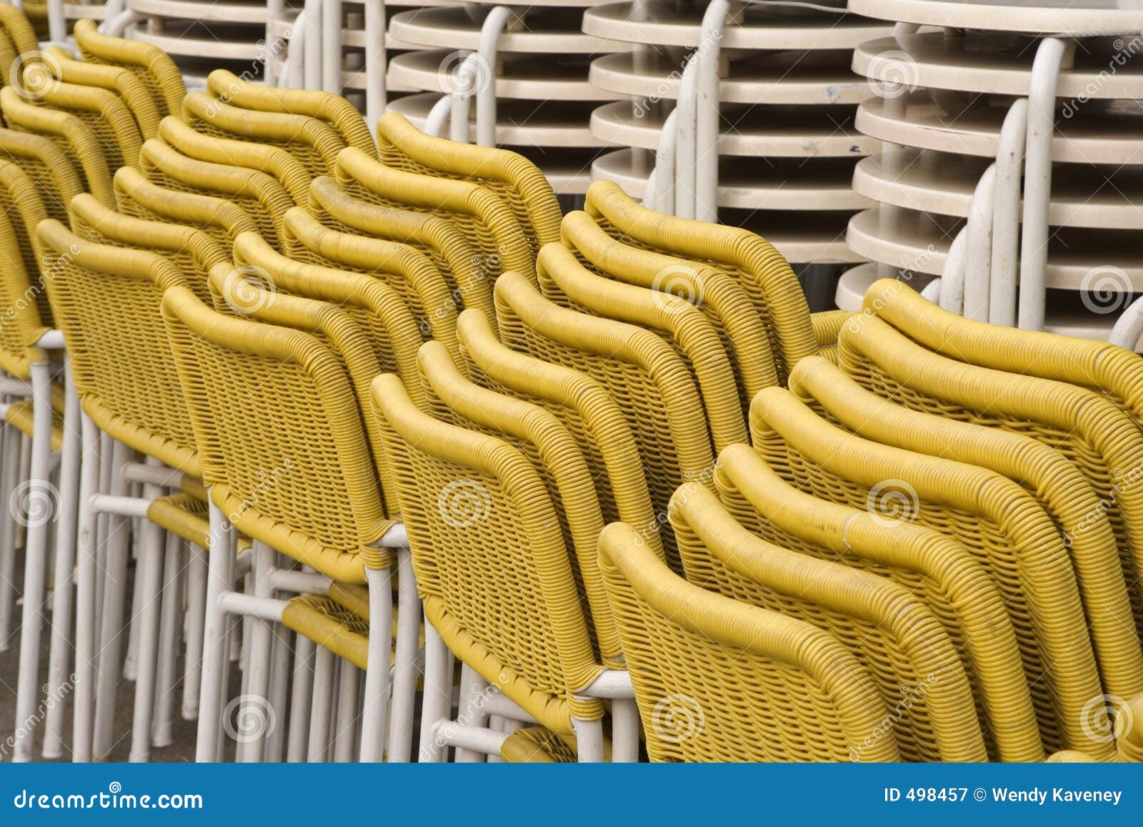 Yellow Chairs stock image. Image of white, outside, weave - 498457