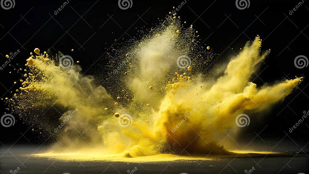 Yellow Chalk Explosion: a Study in Movement Generative AI Stock ...