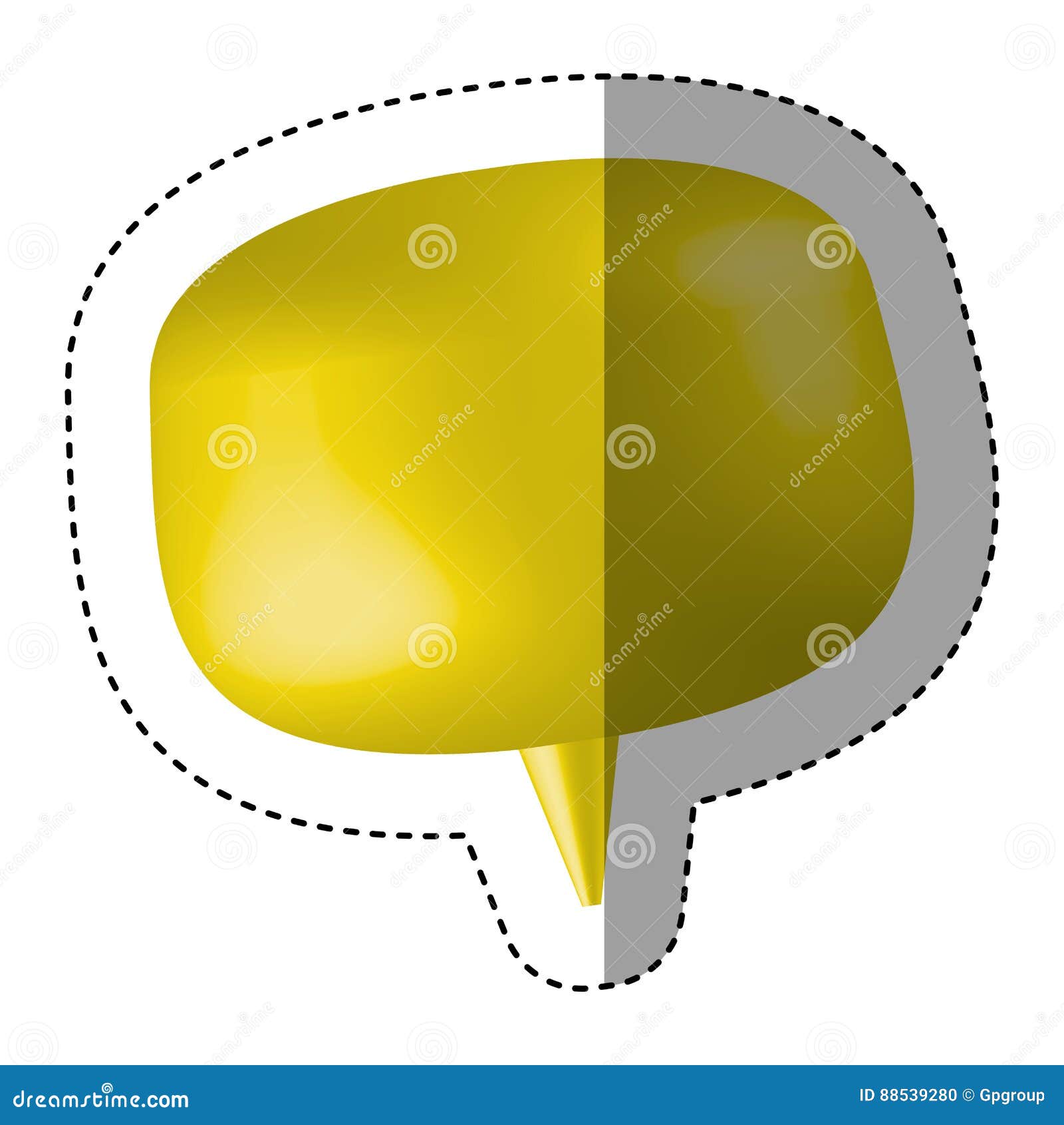 Yellow chat bubble icon stock illustration. Illustration of bubble ...