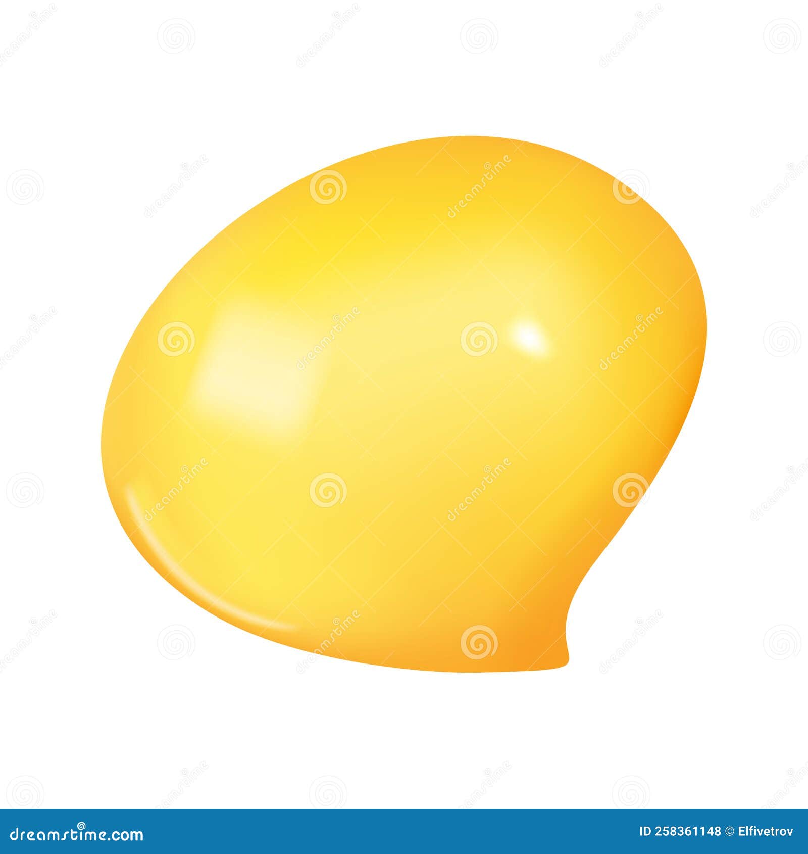 Yellow Chat Bubble Isolated on White Stock Vector - Illustration of ...