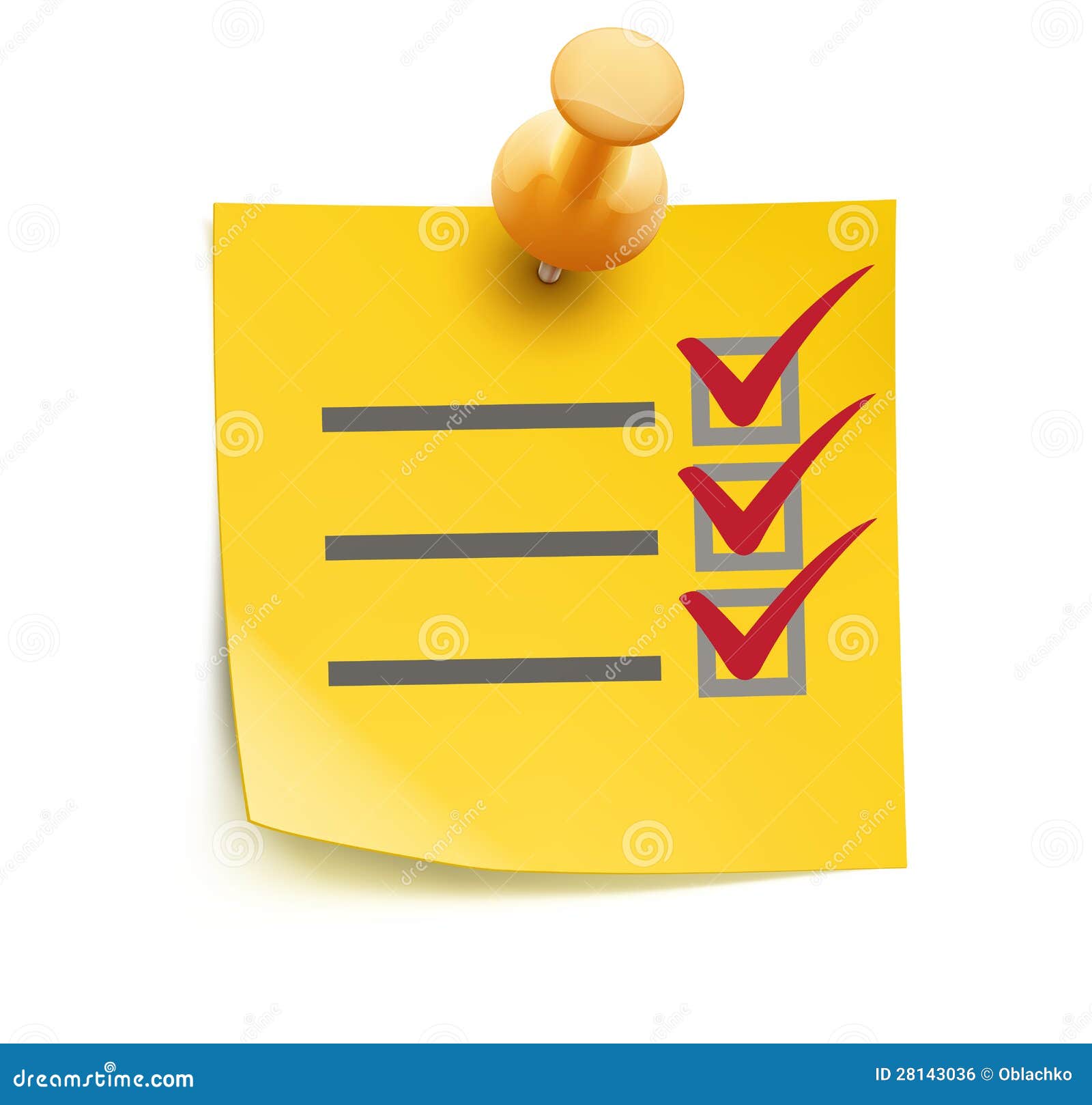 Yellow check list stock vector. Illustration of design - 28143036