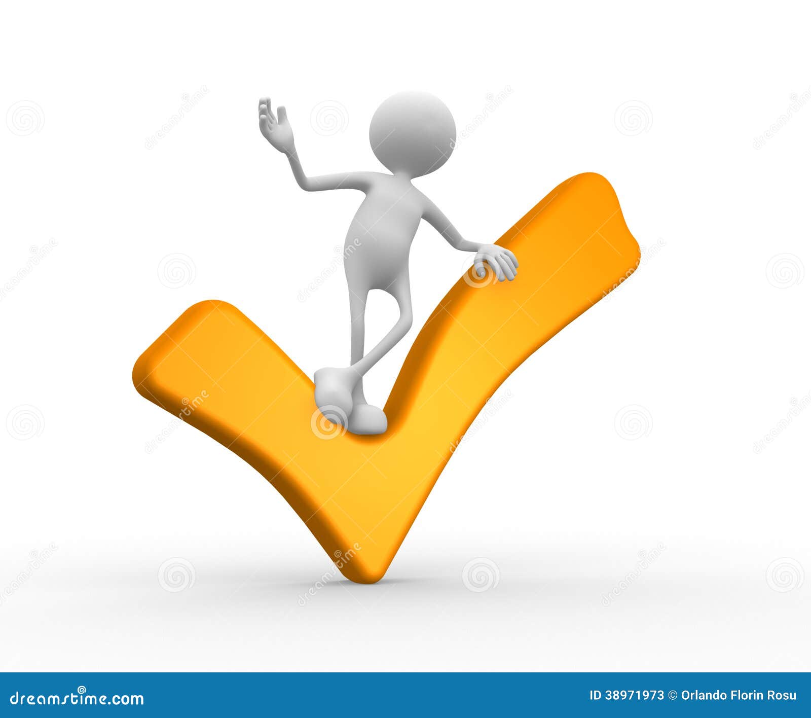 Yellow check mark stock illustration. Illustration of hand - 38971973