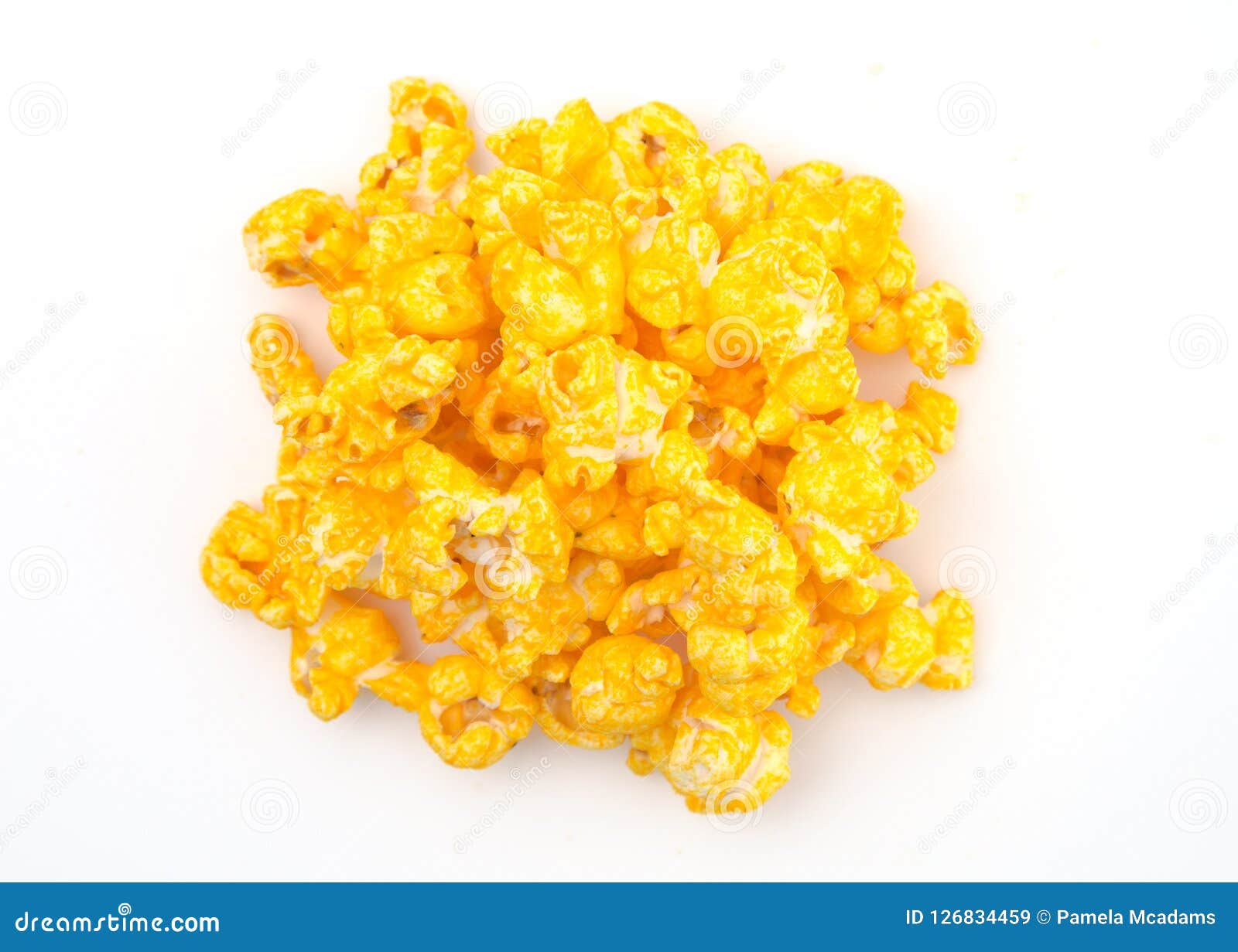 Yellow Cheddar Cheese Popcorn Stock Image - Image of isolated, pile ...