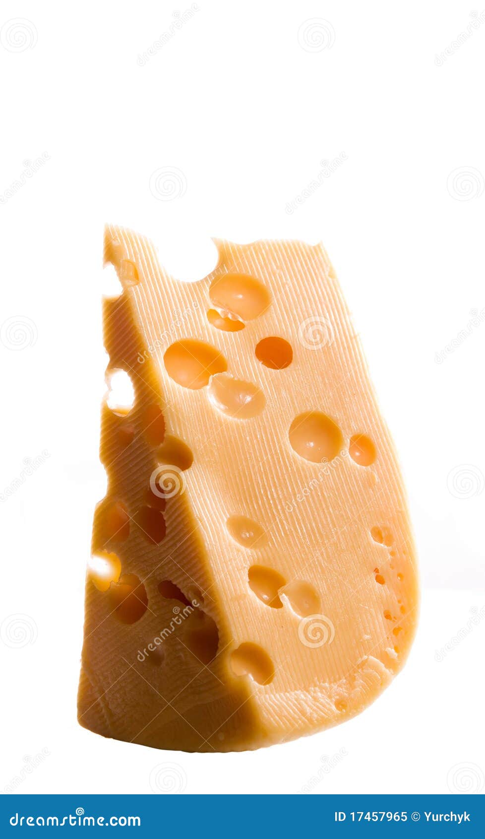 Yellow Cheese Isolated on White Stock Image - Image of hole, closeup ...