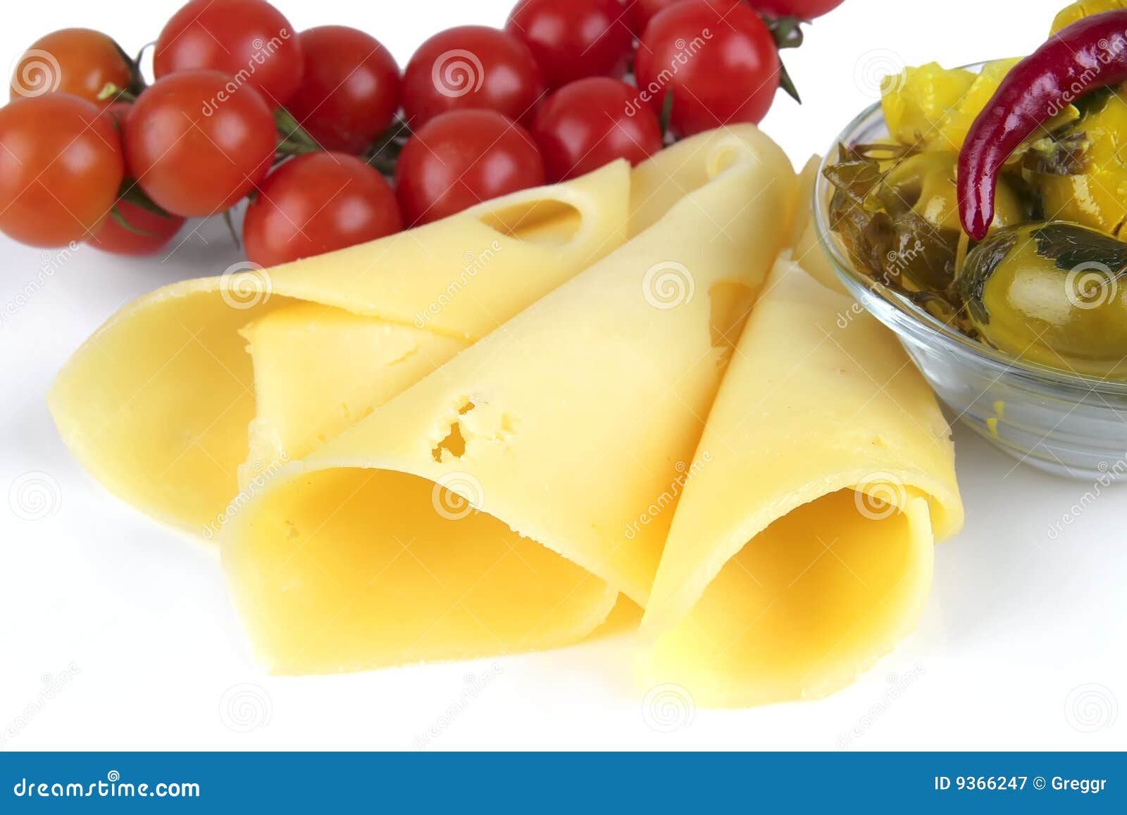 Yellow Cheese Slices Over White Stock Image - Image of milk, orange ...