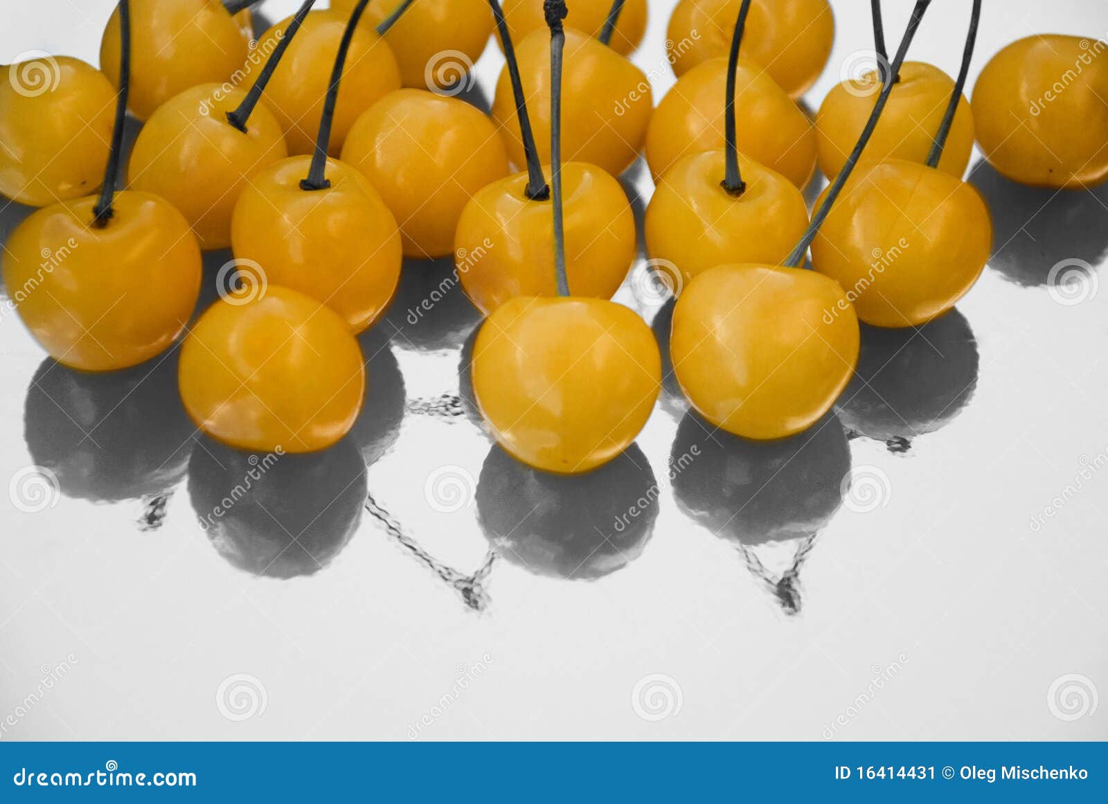 Yellow Cherries stock image. Image of berries, coloring - 16414431