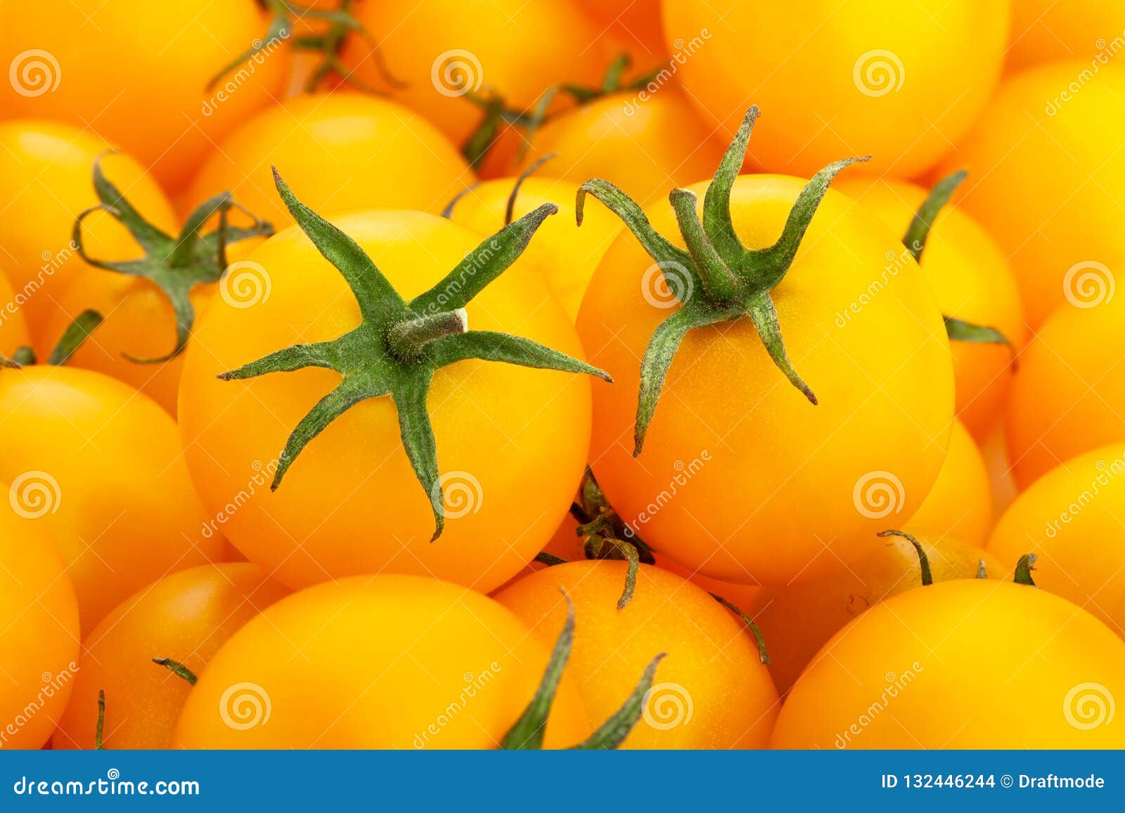 Yellow cherry tomato stock photo. Image of closeup, nutrition - 132446244