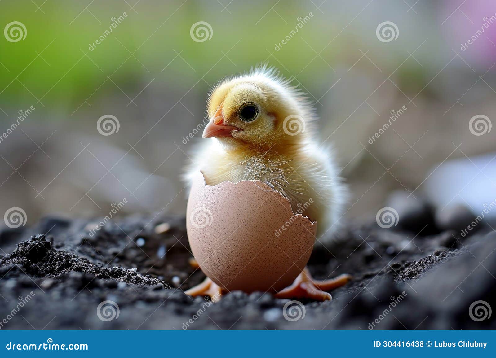 Yellow Chicken Hatching from Egg Stock Illustration - Illustration of ...