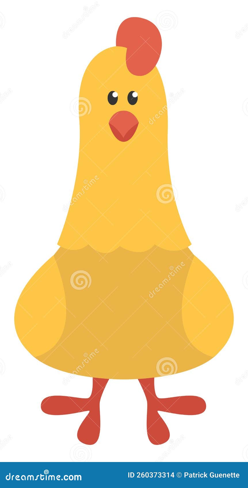 Yellow chicken, icon stock vector. Illustration of bird - 260373314