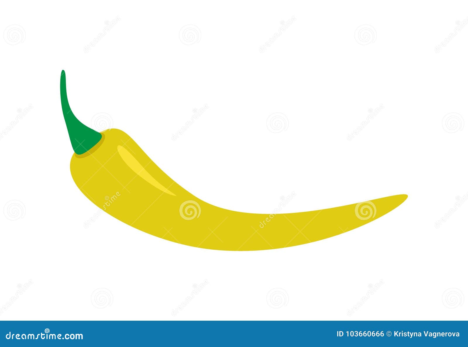 Yellow Chilli Pepper Vector Stock Vector - Illustration of doodle ...