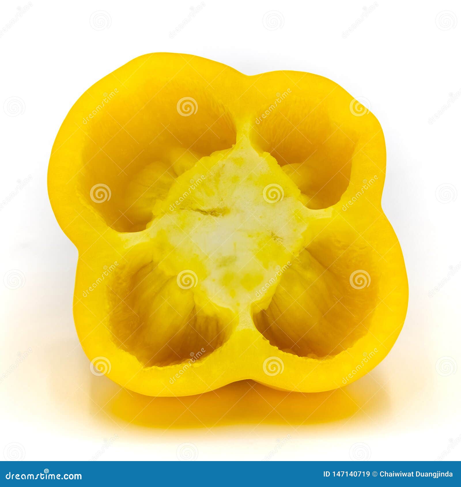 Yellow Chilli Slices Separated on a White Background Stock Image ...