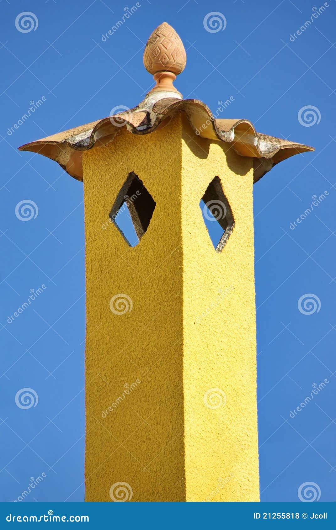 Yellow Chimney stock photo. Image of clear, construction - 21255818