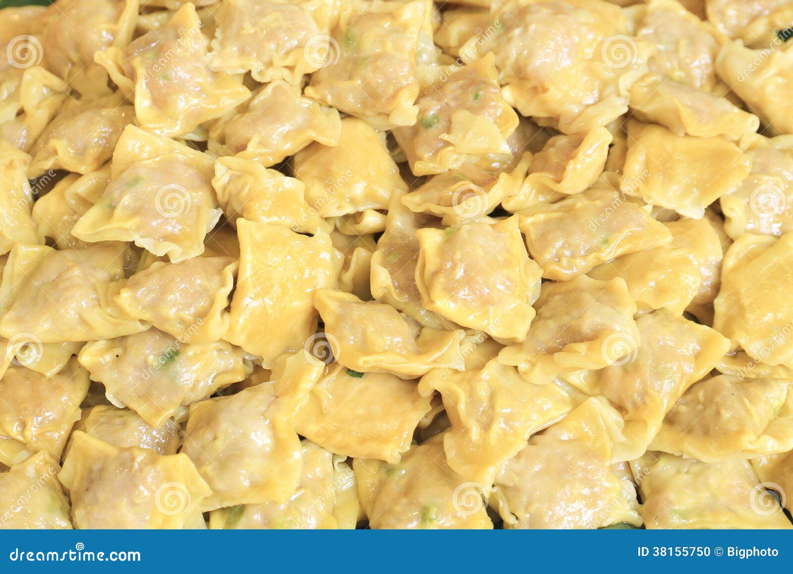 Yellow Chinese Dumpling in Market Stock Photo - Image of detail, jiaozi ...