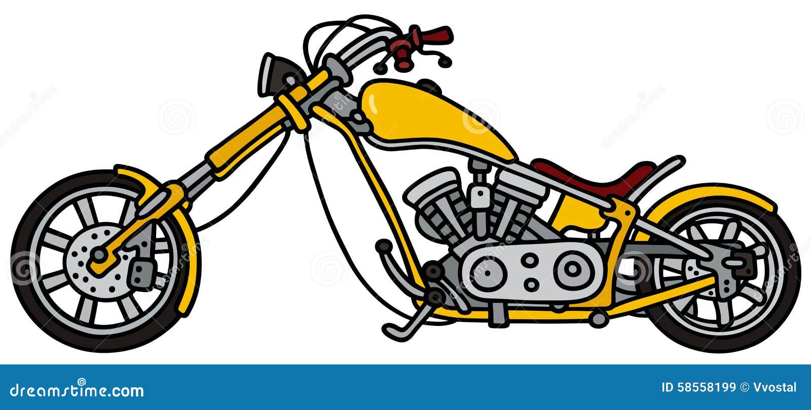 Yellow chopper stock vector. Illustration of easy, yellow - 58558199