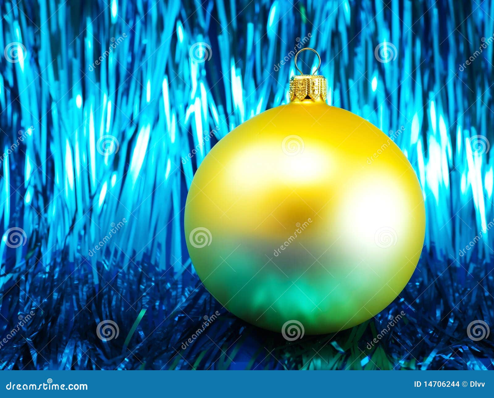 Yellow Christmas bauble stock photo. Image of christmas - 14706244