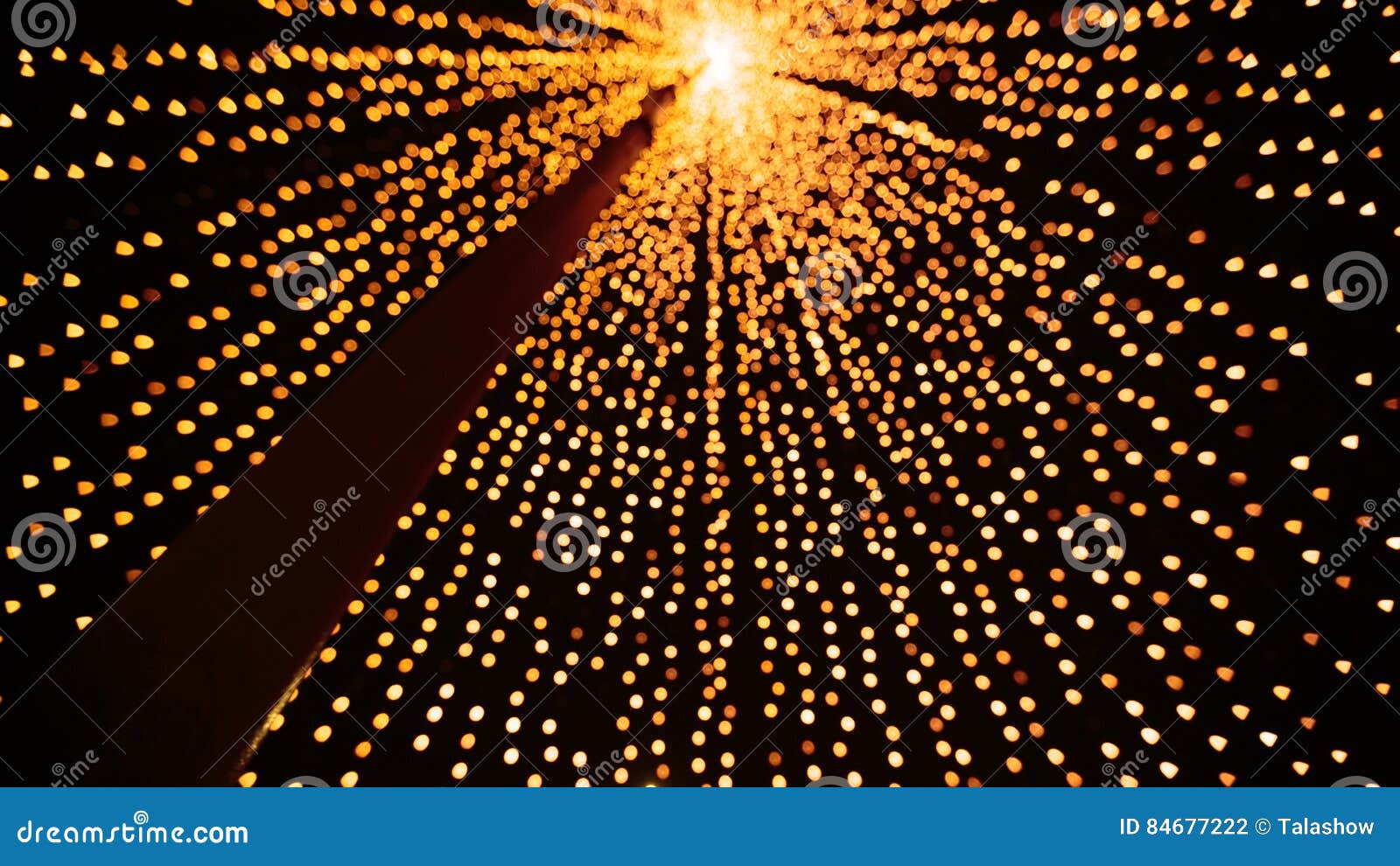 Yellow Christmas Lights stock photo. Image of color, happy - 84677222
