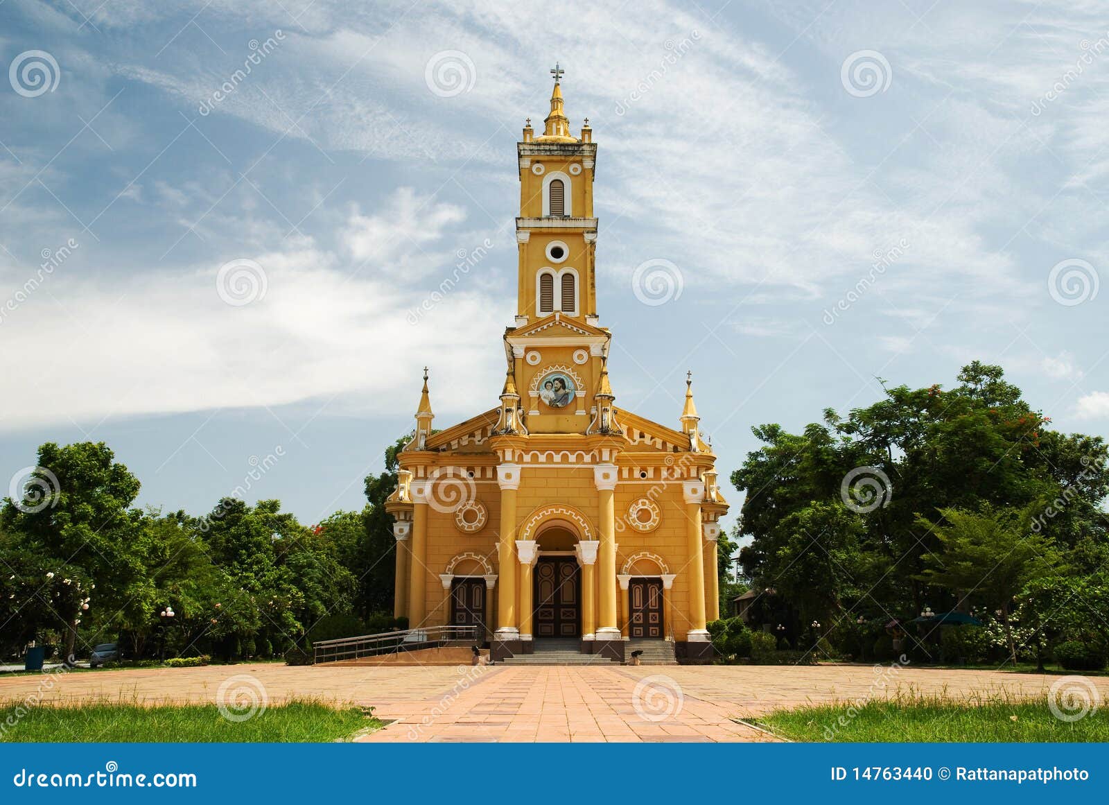 Yellow church stock photo. Image of worship, yellow, prayer - 14763440