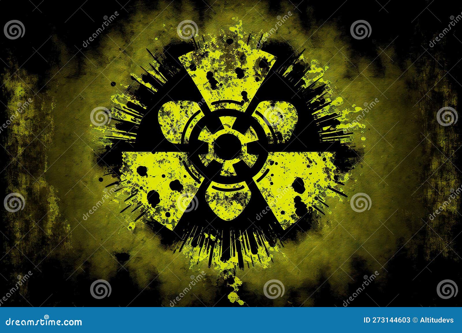 Yellow Circle with Black Segments To Indicate Radiation Hazard Stock ...