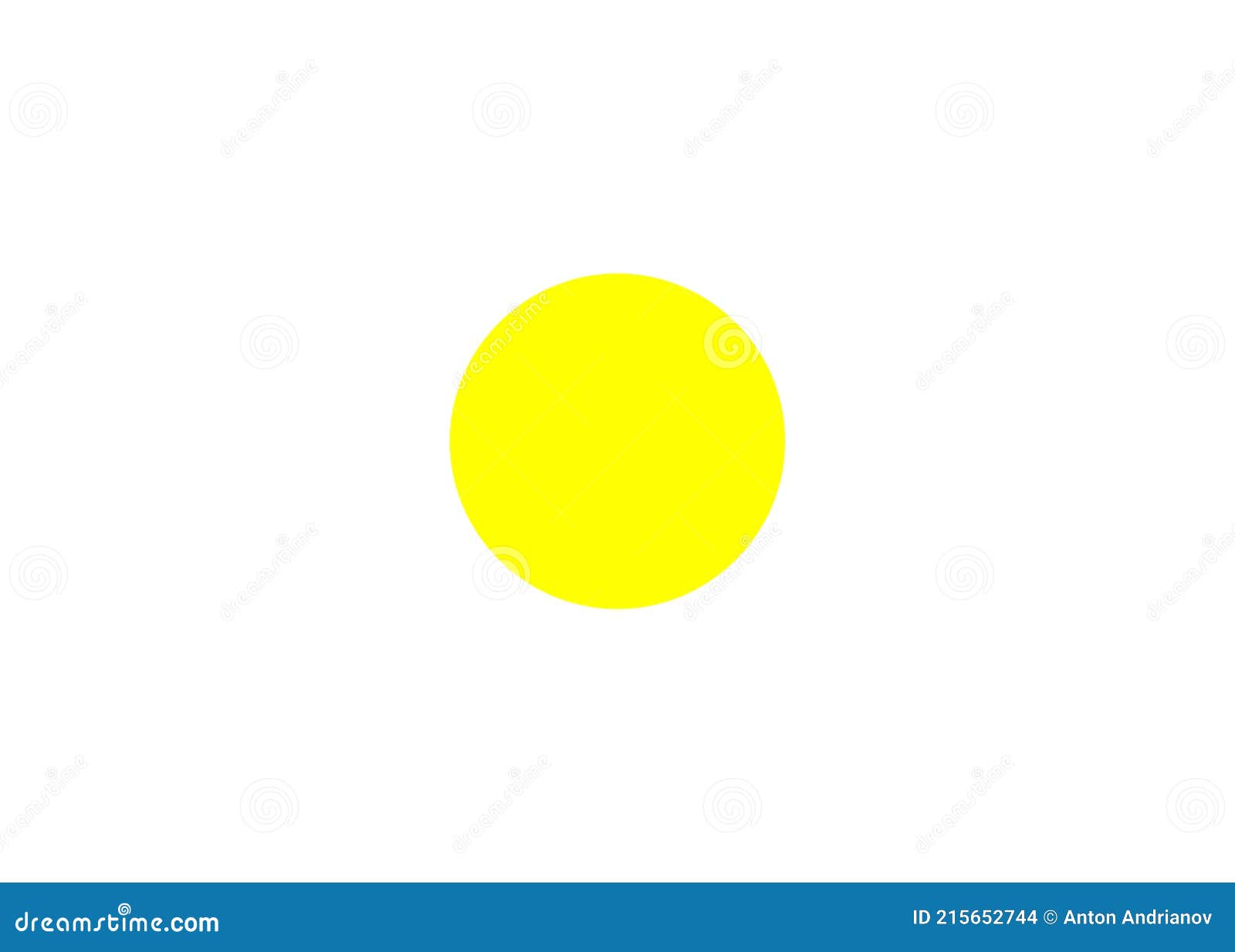 Yellow Circle Centered on a White Background Stock Vector ...