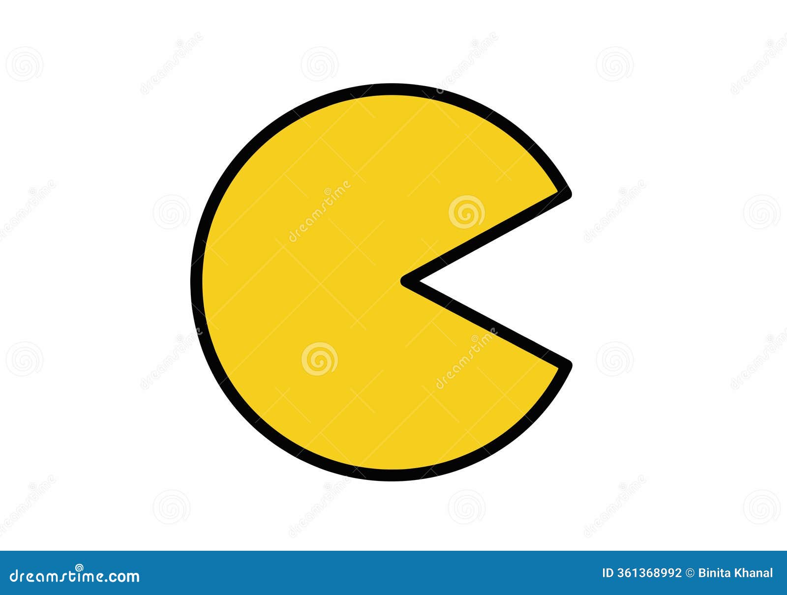 Pacman clipart. stock illustration. Illustration of open - 361368992