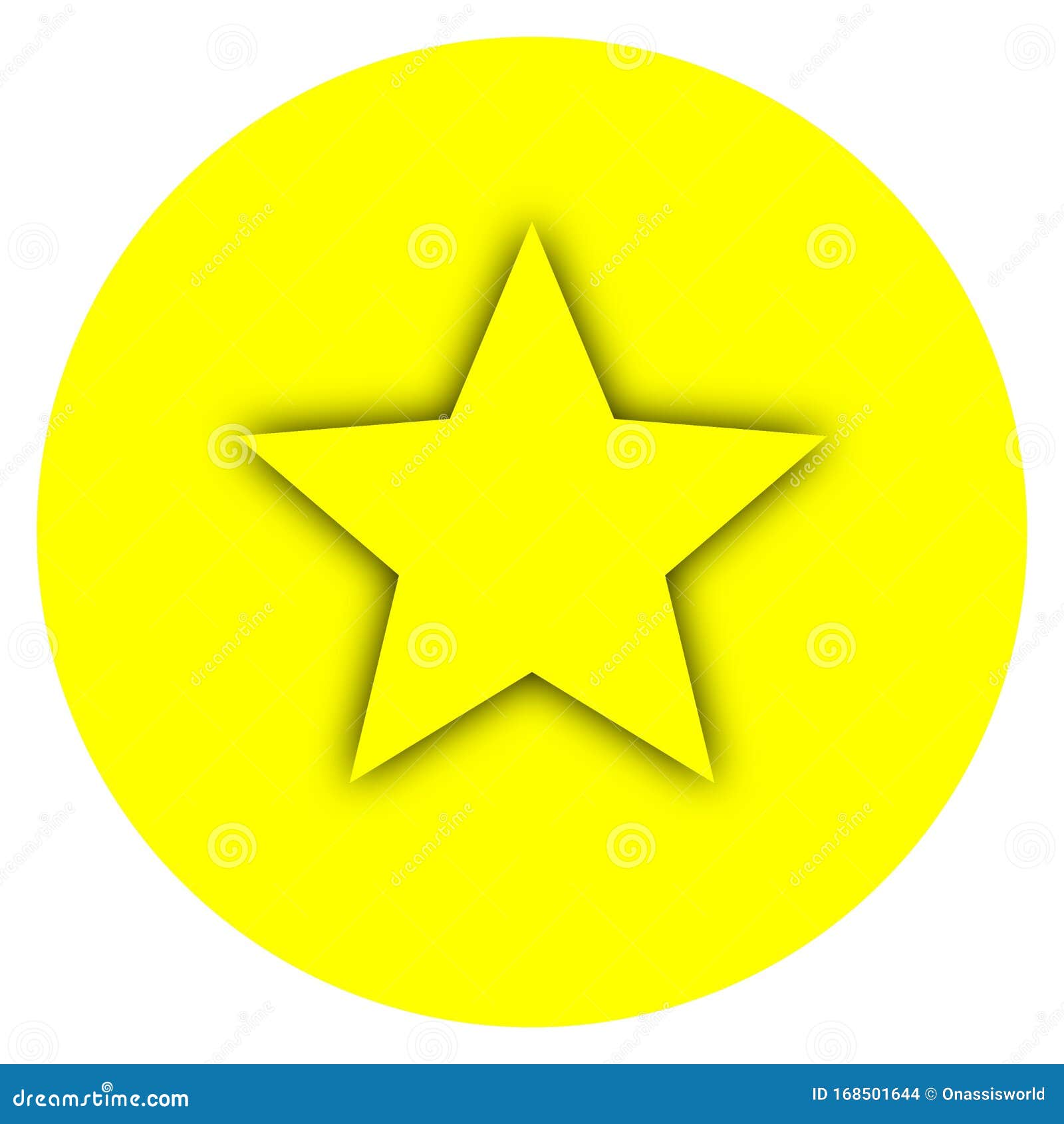 Yellow Circle Shape Label for Website Graphics Stock Illustration ...