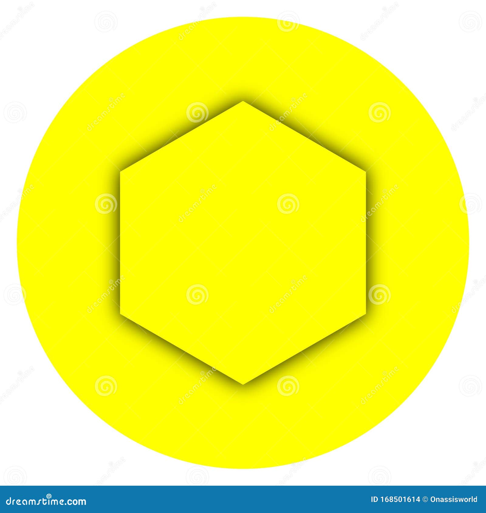 Yellow Circle Shape Label for Website Graphics Stock Illustration ...