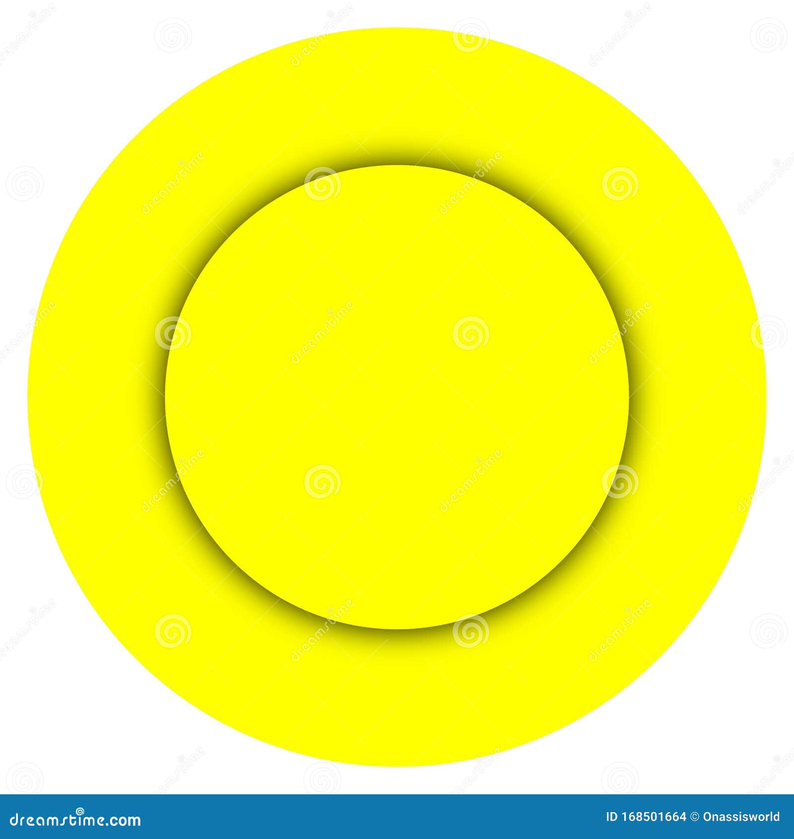 Yellow Circle Shape Label for Website Graphics Stock Illustration ...
