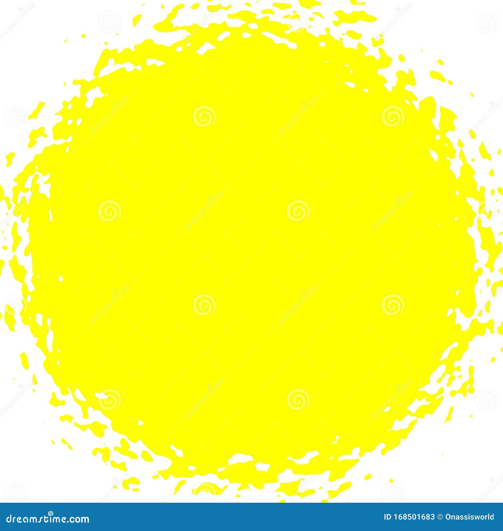 Yellow Circle Shape Label for Website Graphics Stock Illustration ...