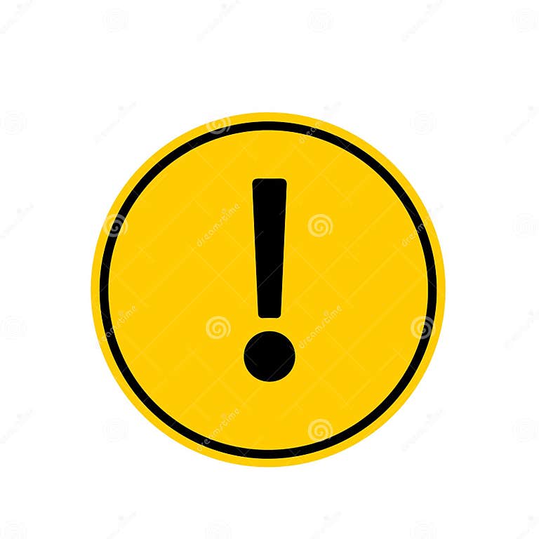Yellow Circle Warning Sign Exclamation Danger, Mark Sign Stock ... Yellow Circle Warning Sign Exclamation Danger, Mark Sign Stock ...