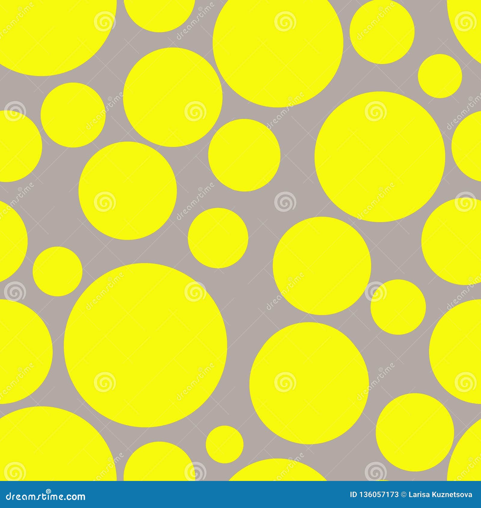 Yellow Circles on Grey Background Stock Illustration - Illustration of ...