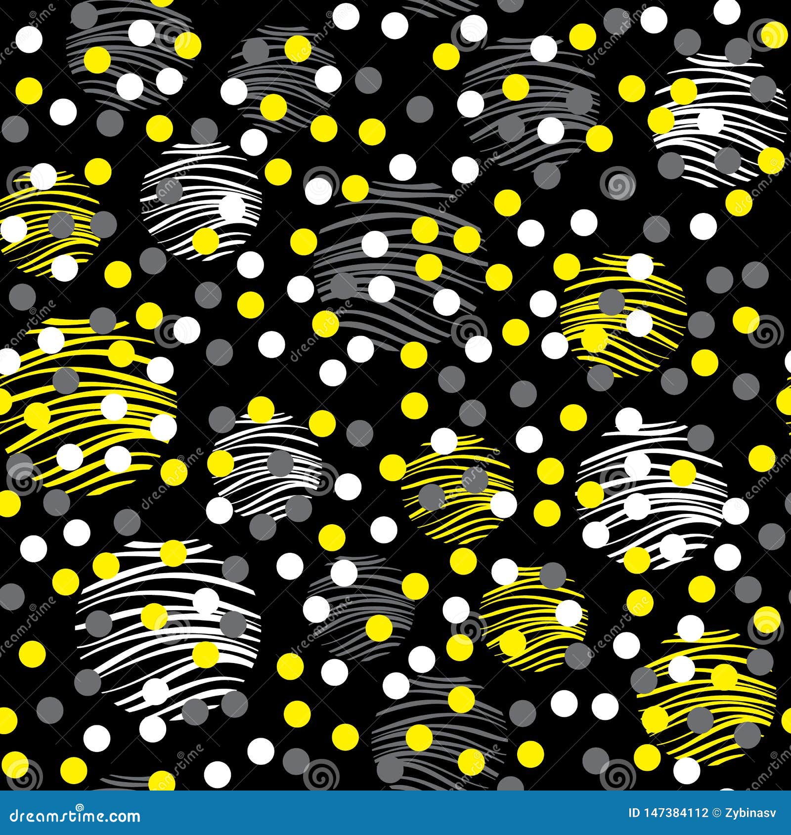Yellow Circles Seamless Pattern, Great Design for Any Purpose. Vector ...