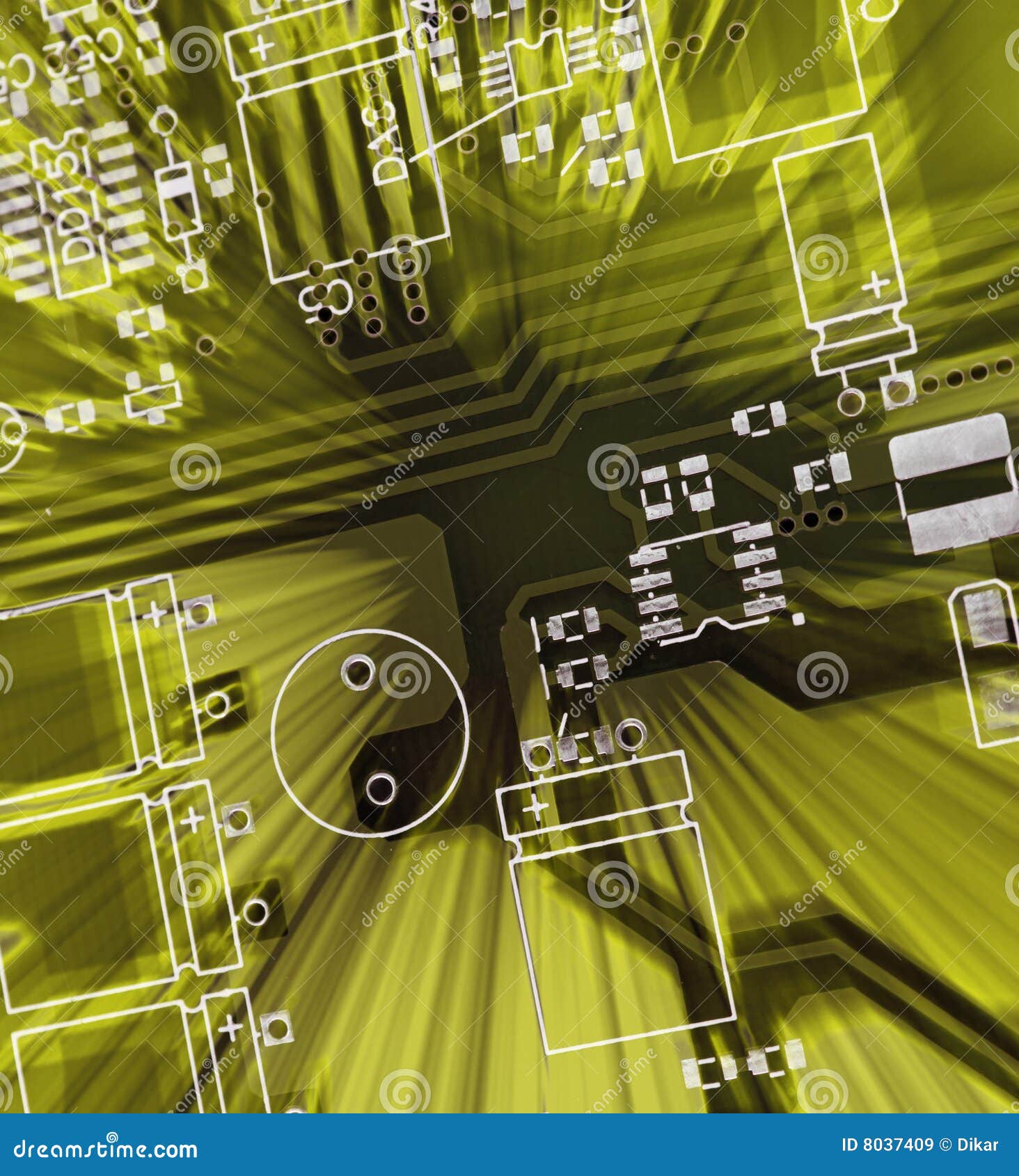 Yellow circuit stock image. Image of display, flow, code - 8037409