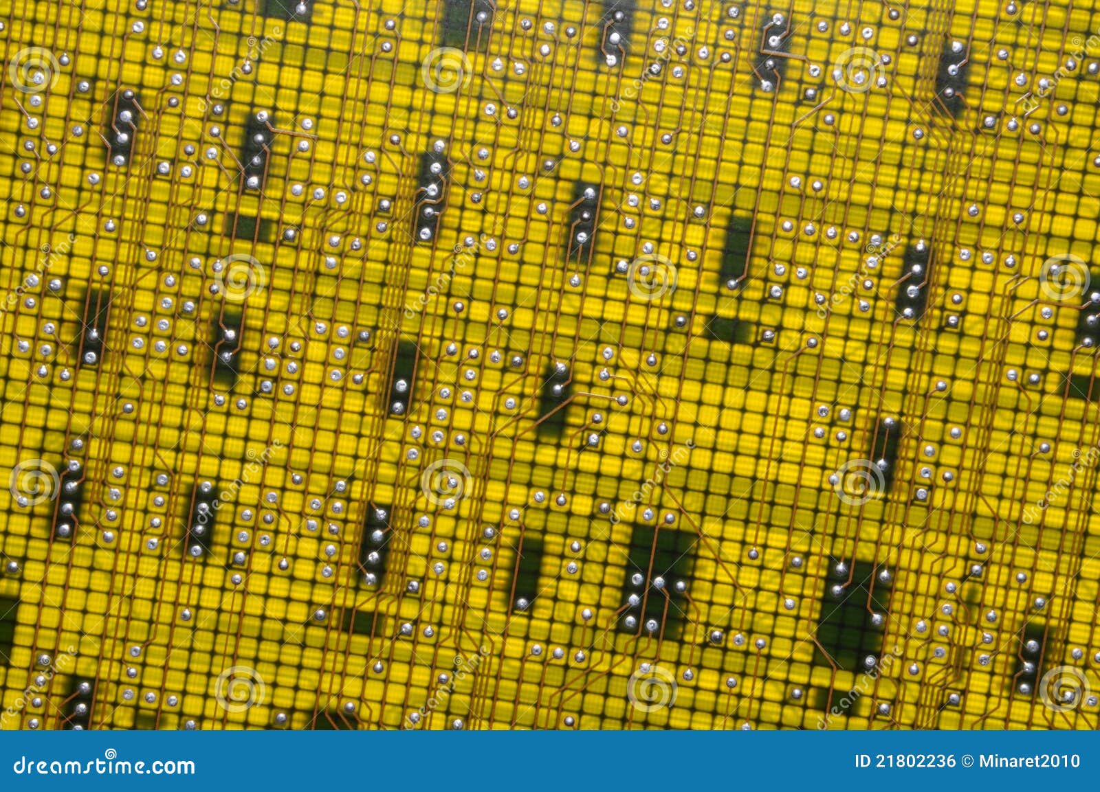 Yellow circuit board stock photo. Image of closeup, data - 21802236