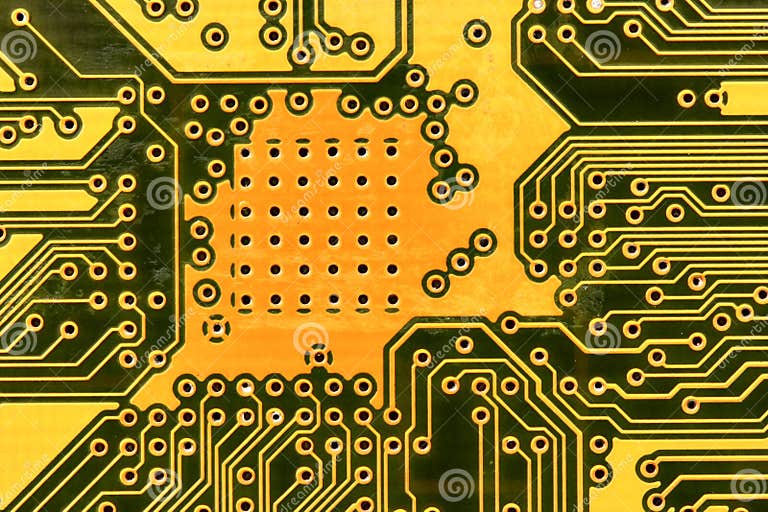 Yellow circuit board stock image. Image of background - 3014547