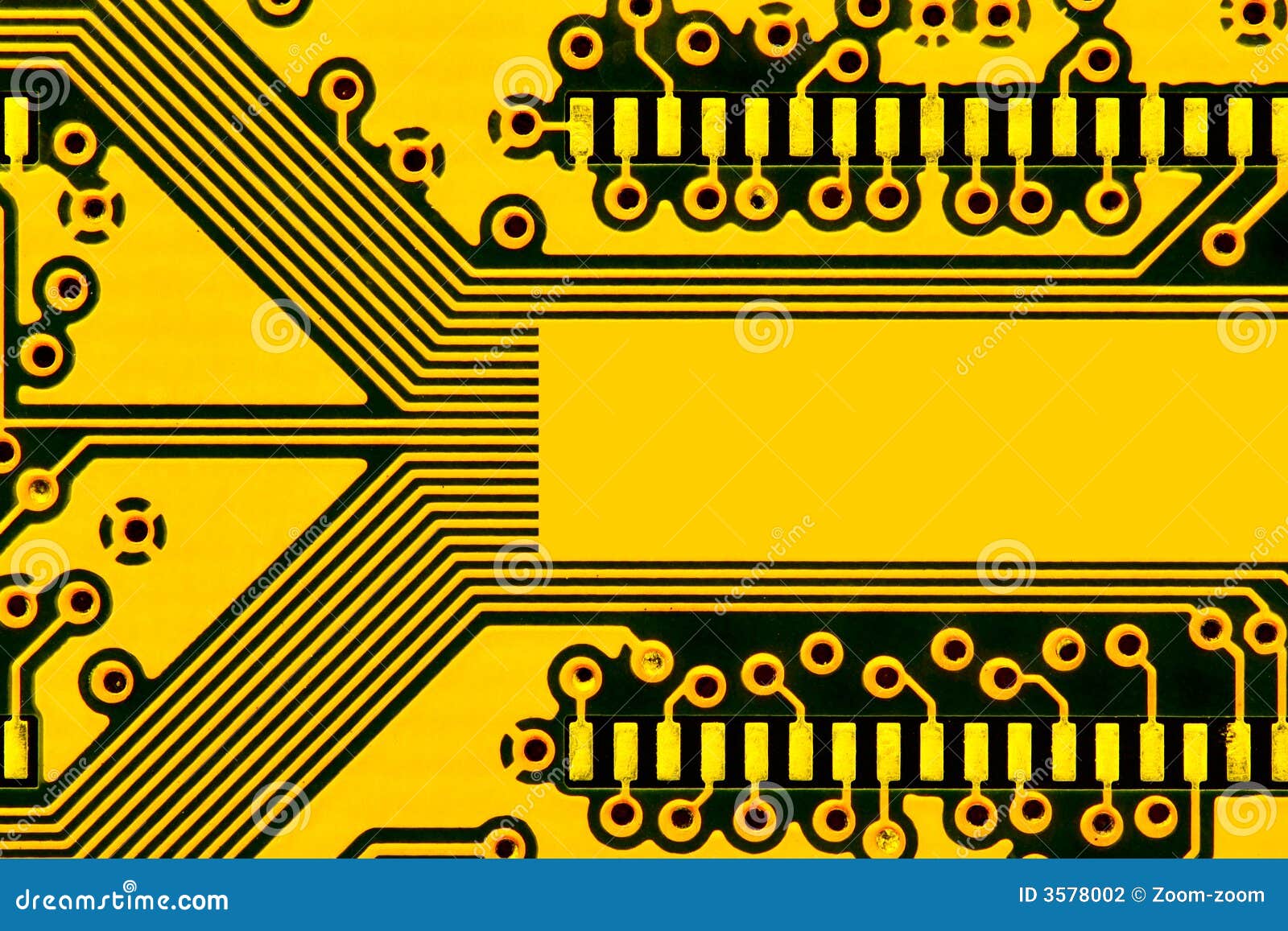Yellow circuit board stock photo. Image of integrated - 3578002