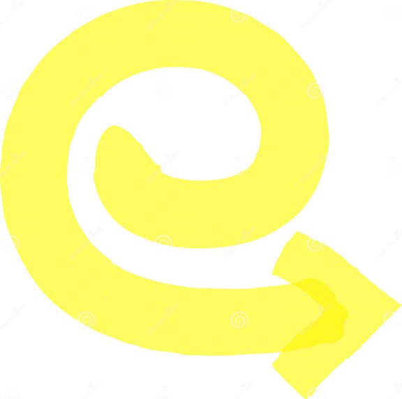 Yellow Circular Arrow Rotating Clockwise, Representing a Continuous Process of Progress and ...
