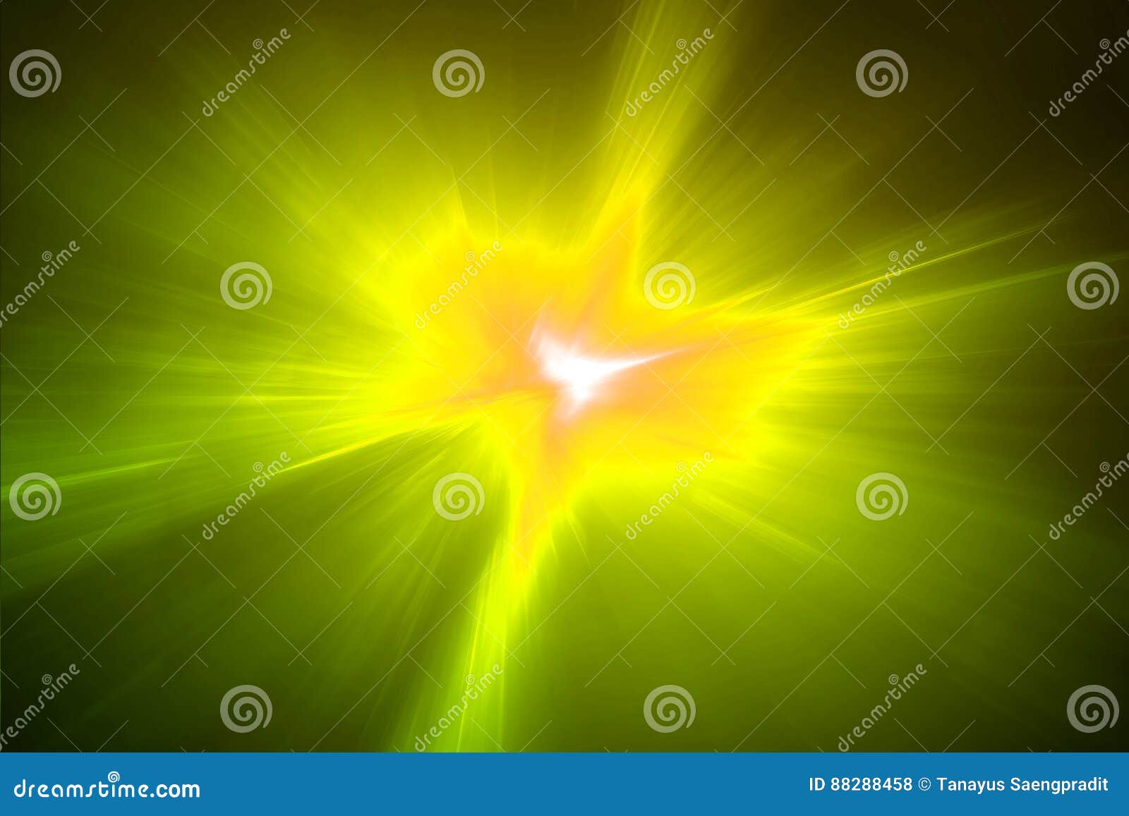 Yellow Circular Glow Wave. Lighting Effect Abstract Background. Stock ...