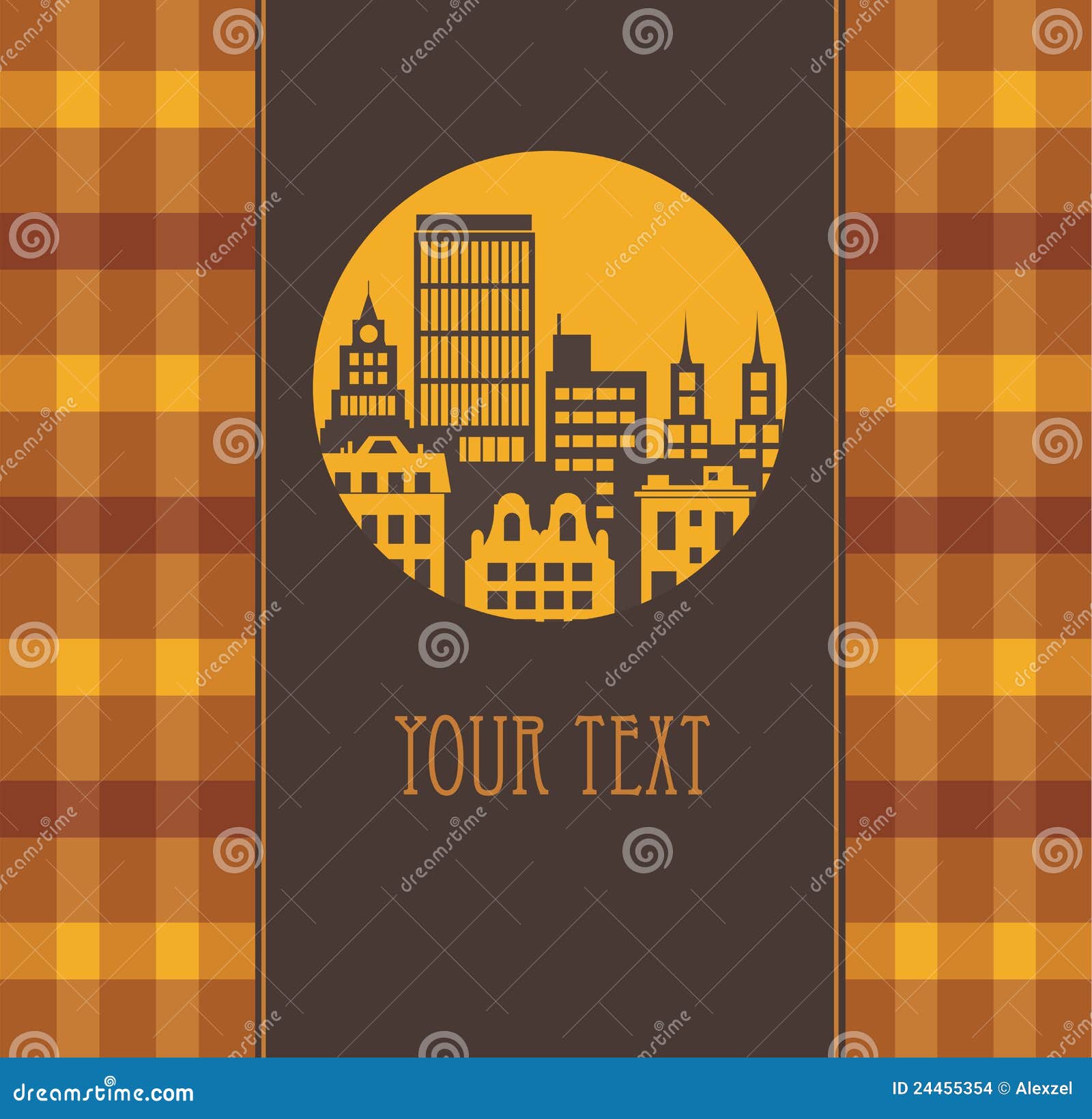 Yellow city stock vector. Illustration of computer, skyline - 24455354