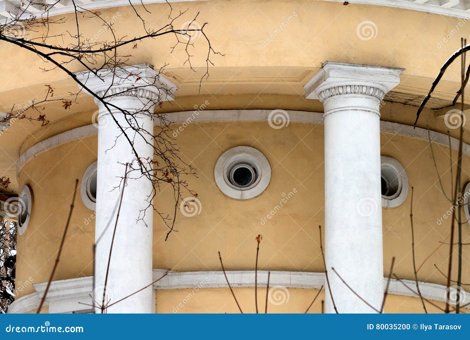 Yellow classical rotunda stock photo. Image of dome, classicism - 80035200