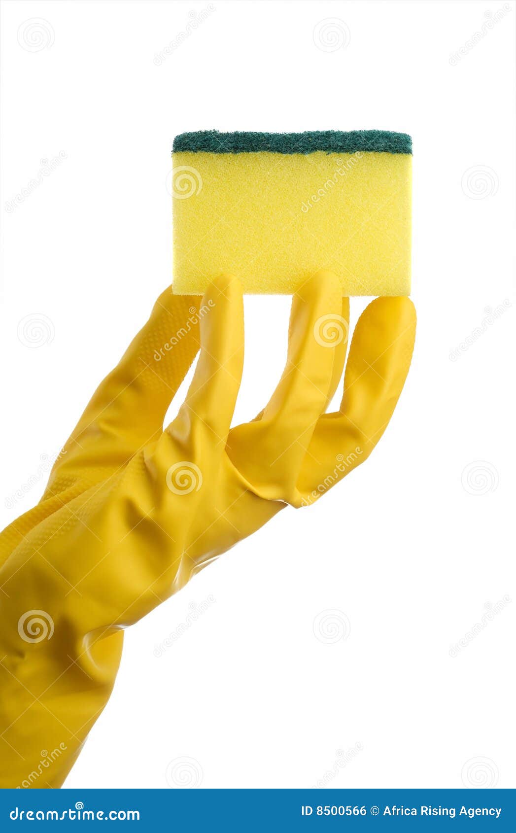 Yellow Cleaning Sponge and Hand Stock Photo - Image of rubber ...