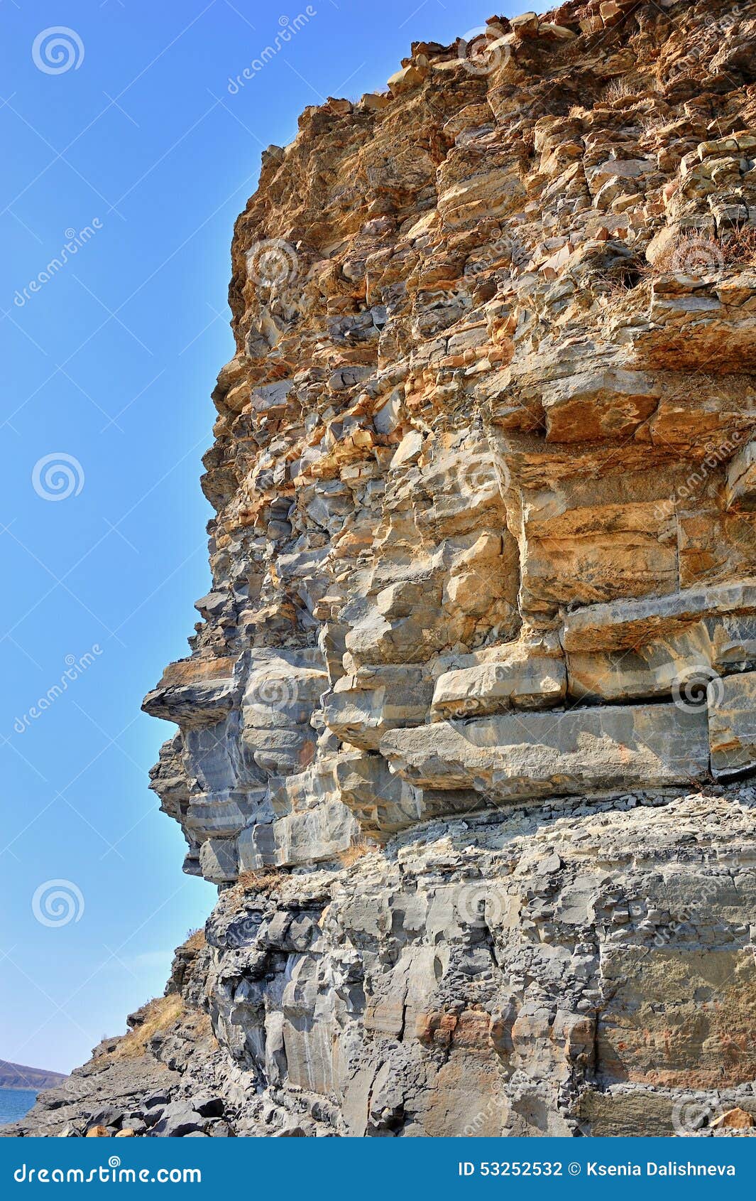 Yellow cliff of sandstone stock photo. Image of national - 53252532