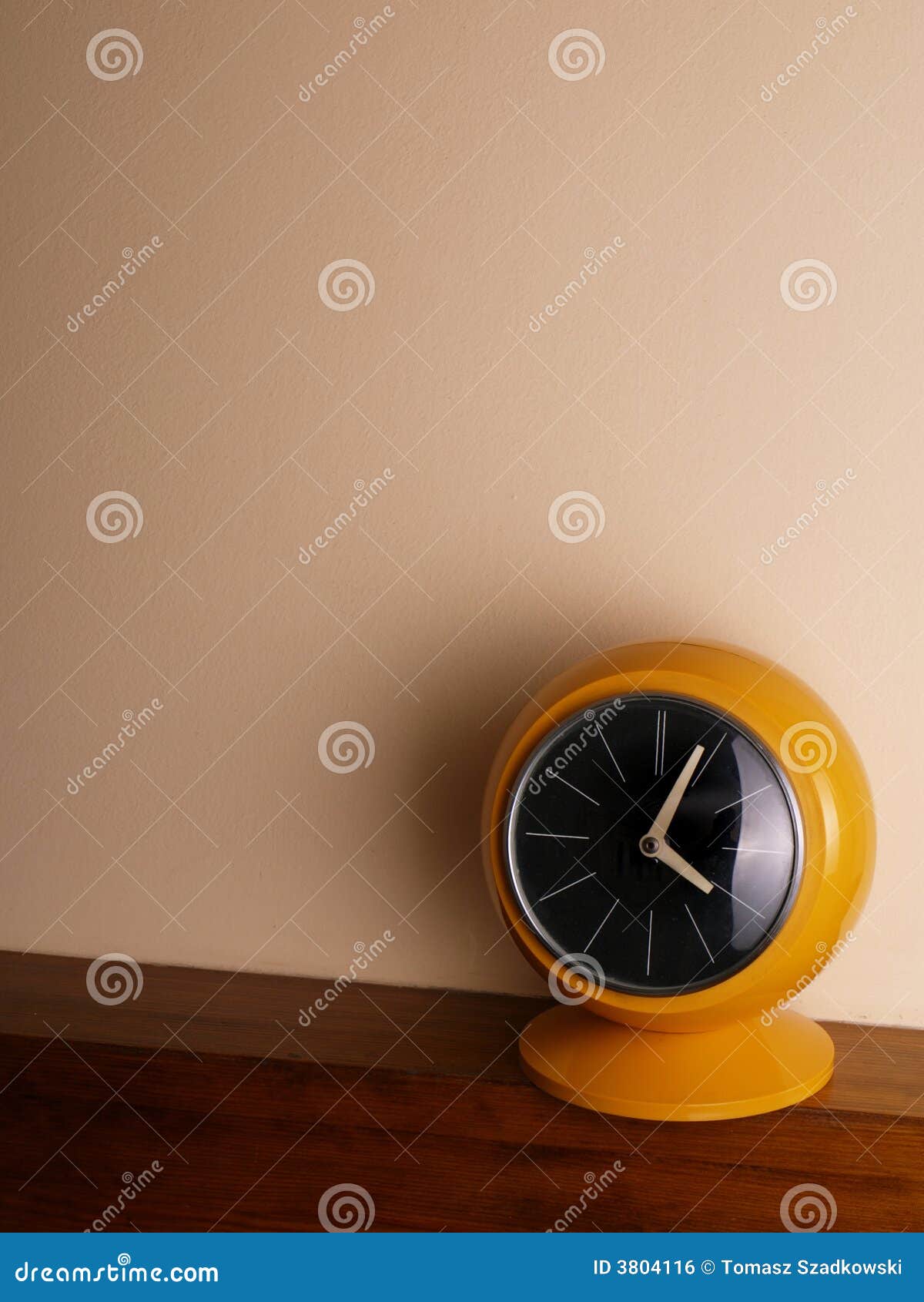 Yellow clock stock photo. Image of appointment, schedule - 3804116