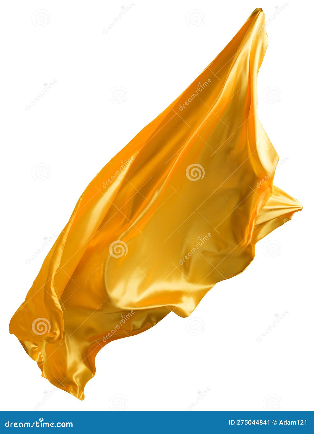 Yellow cloth flutters stock image. Image of beautiful - 275044841