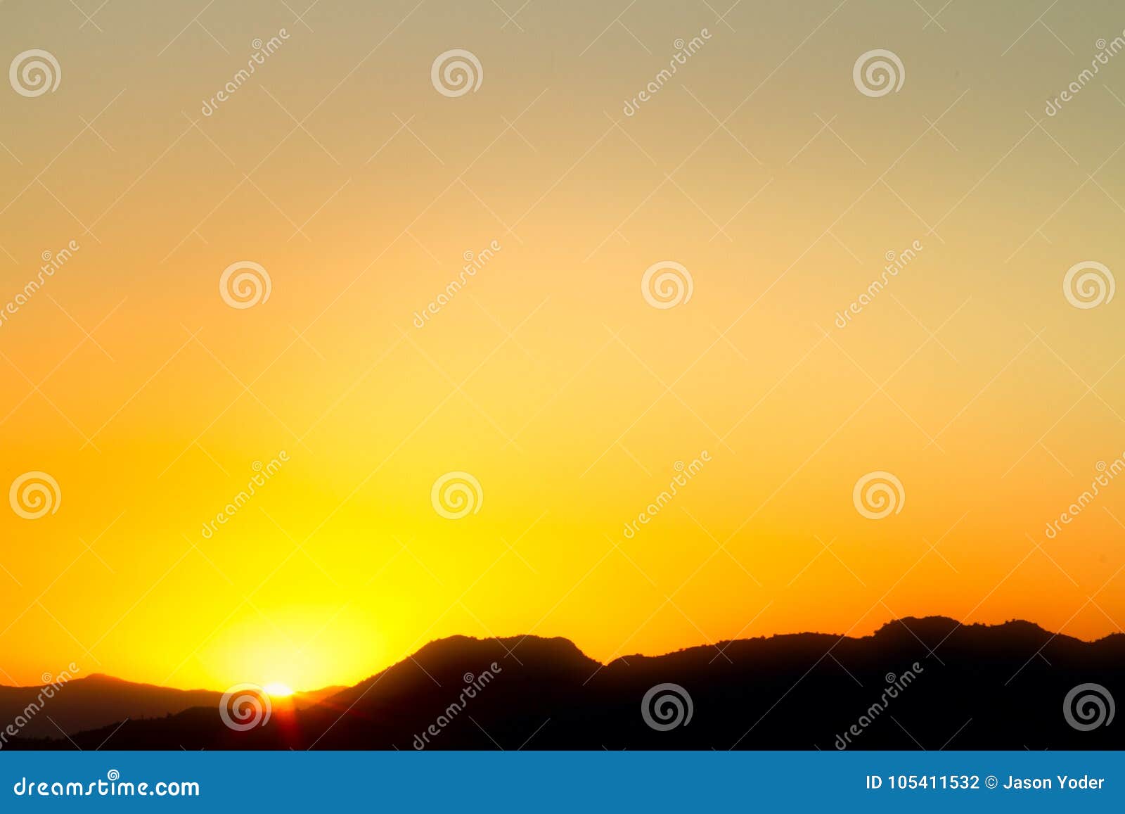 Yellow Sunset stock photo. Image of dark, mountains - 105411532