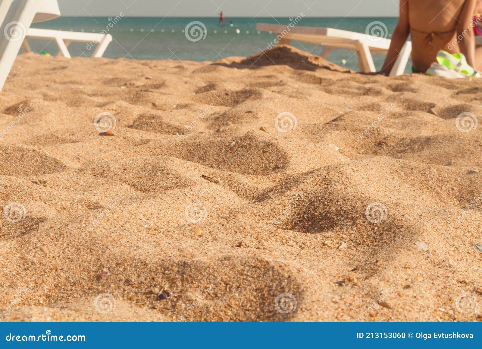 Yellow Coarse Clear River Sand, Ripple Wave Water Royalty-Free Stock ...